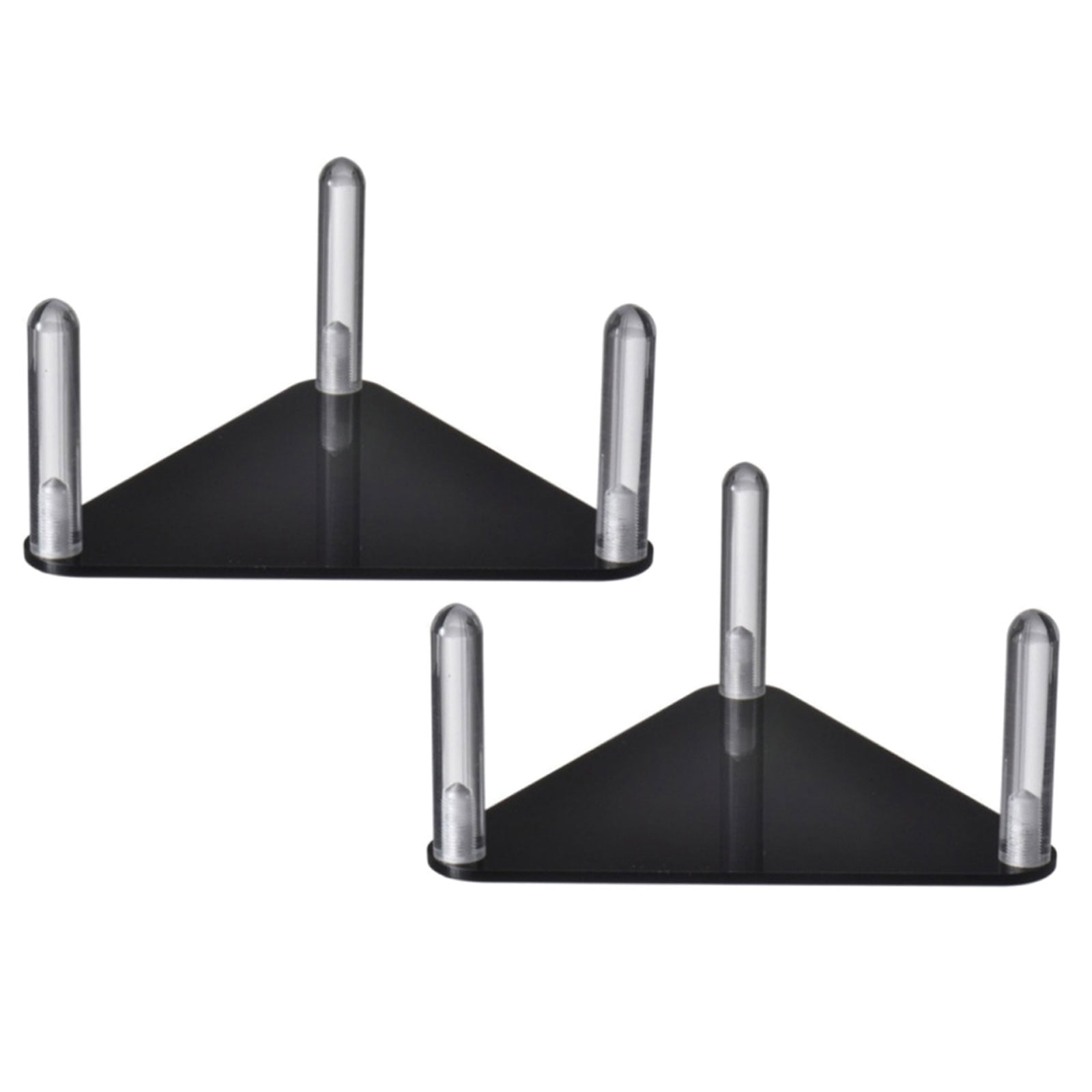 Pack of 2 Clear Acrylic Football Display Stands Secure Stable Holder ...