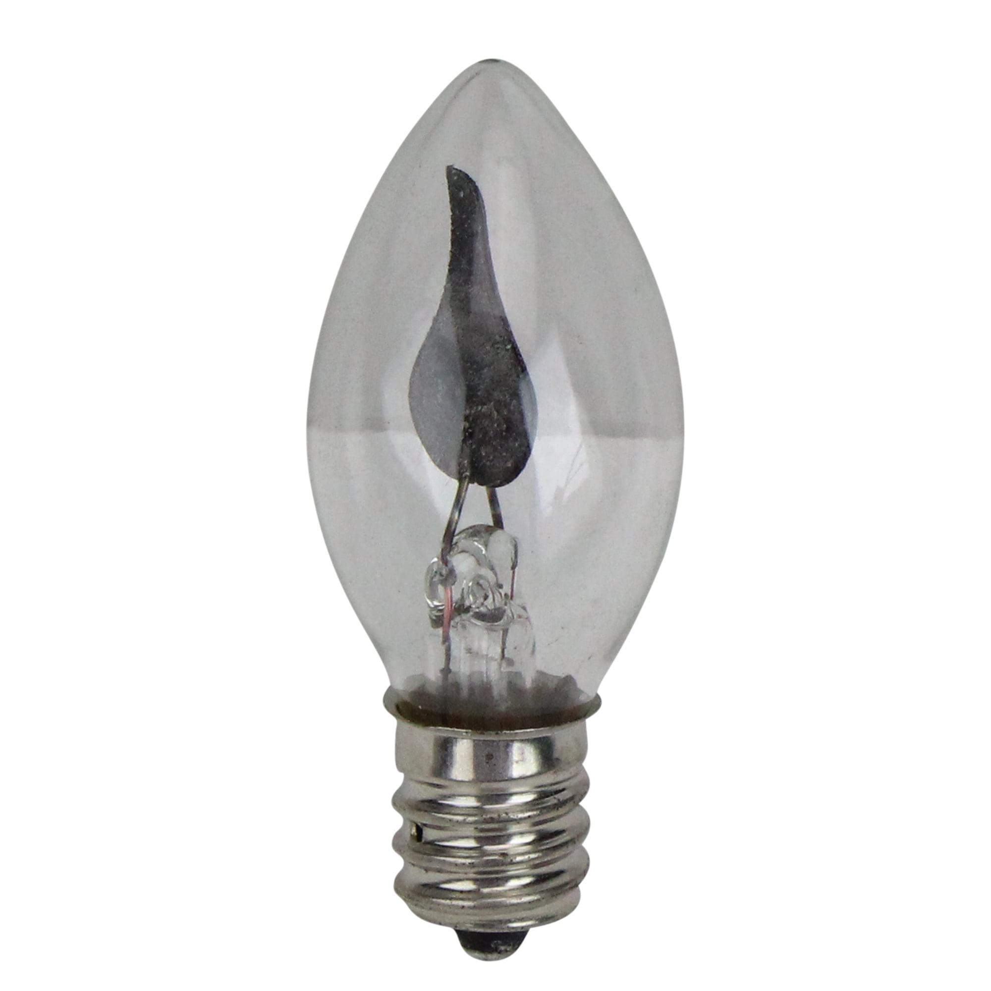 Pack of 2 Clear Flicker Flame Electric Candle Lamp Replacement Light ...