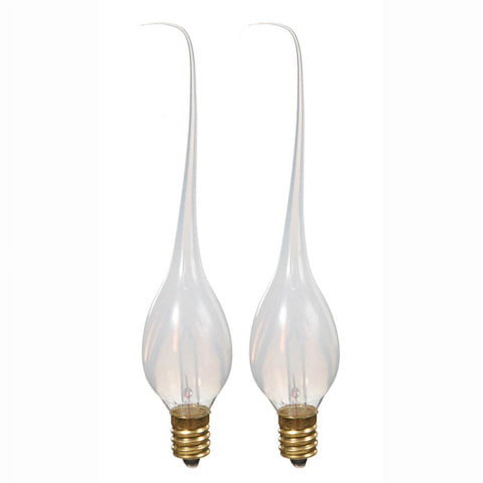 Pack of 2 Clear Glow Silicone Electric Candle Lamp Replacement Light ...