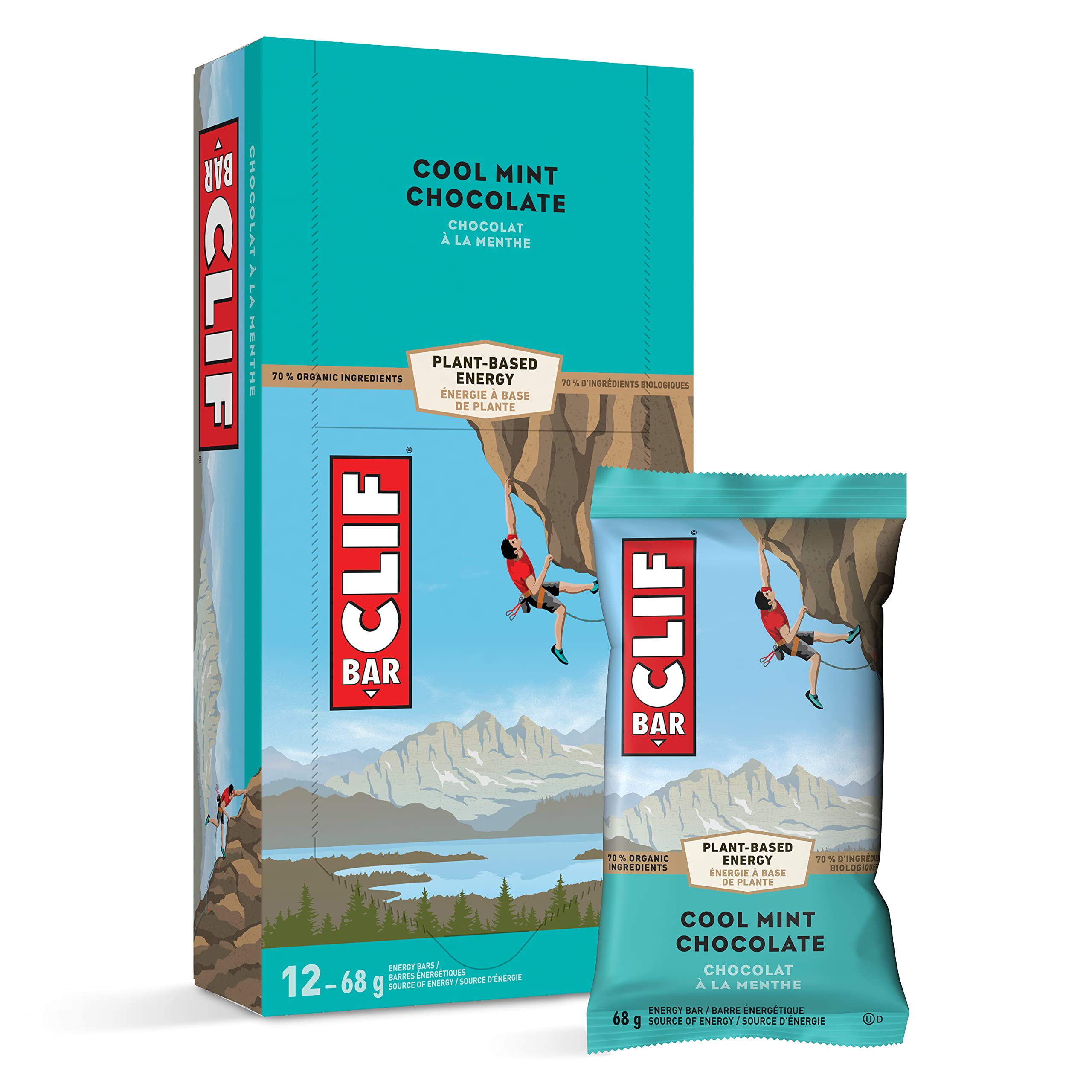 Pack of 2 - Clif Cool Mint Chocolate Bar 12 Count, 2.4 Oz - Walmart.com