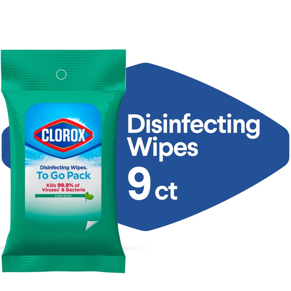 Clorox, Disinfecting Wipes, 2 Pack, 9 ct, Fresh Scent - Walmart.com