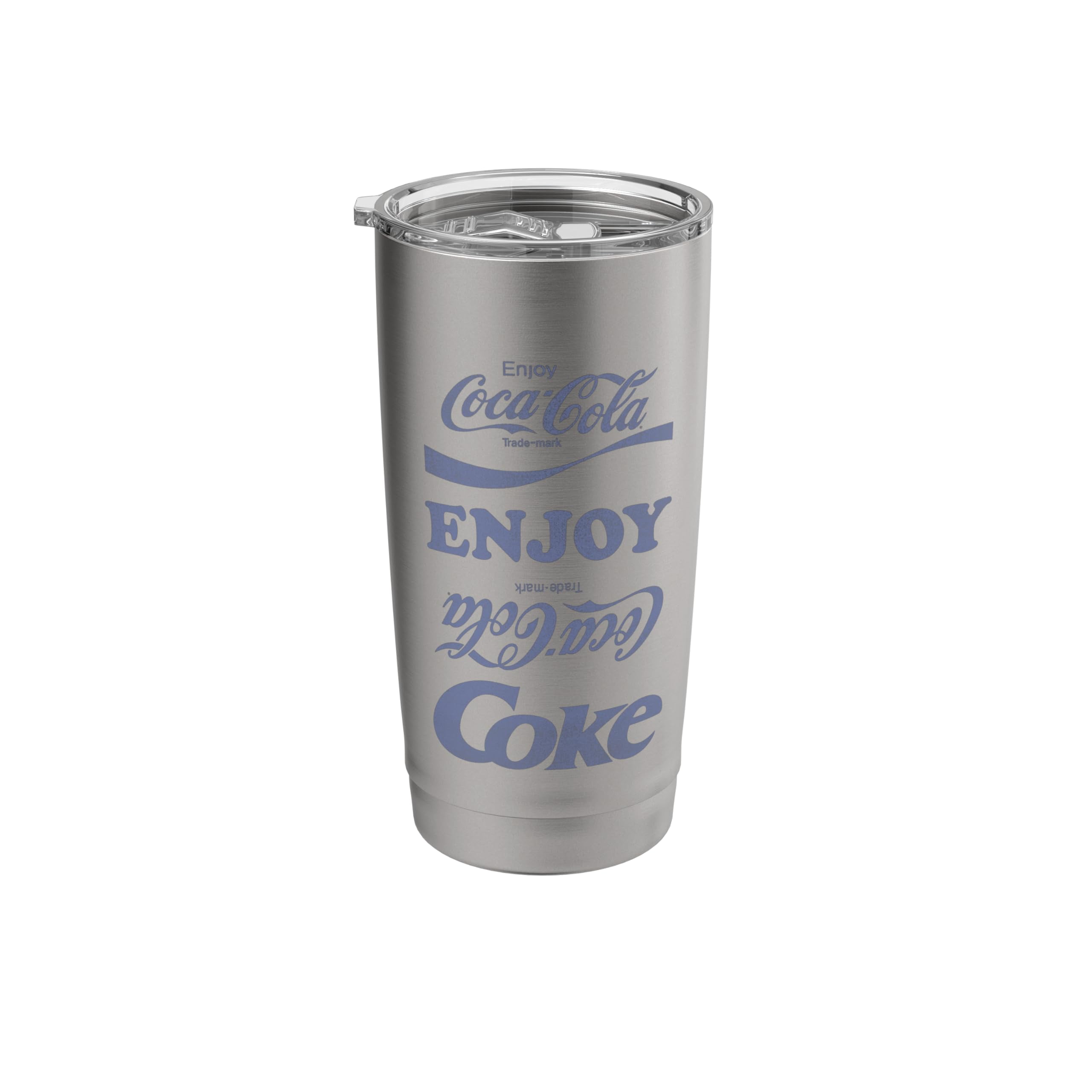 Pack of 2 - Coca-Cola Enjoy Upside Down Text Stack V-2 Stainless Steel Insulated Tumbler ...