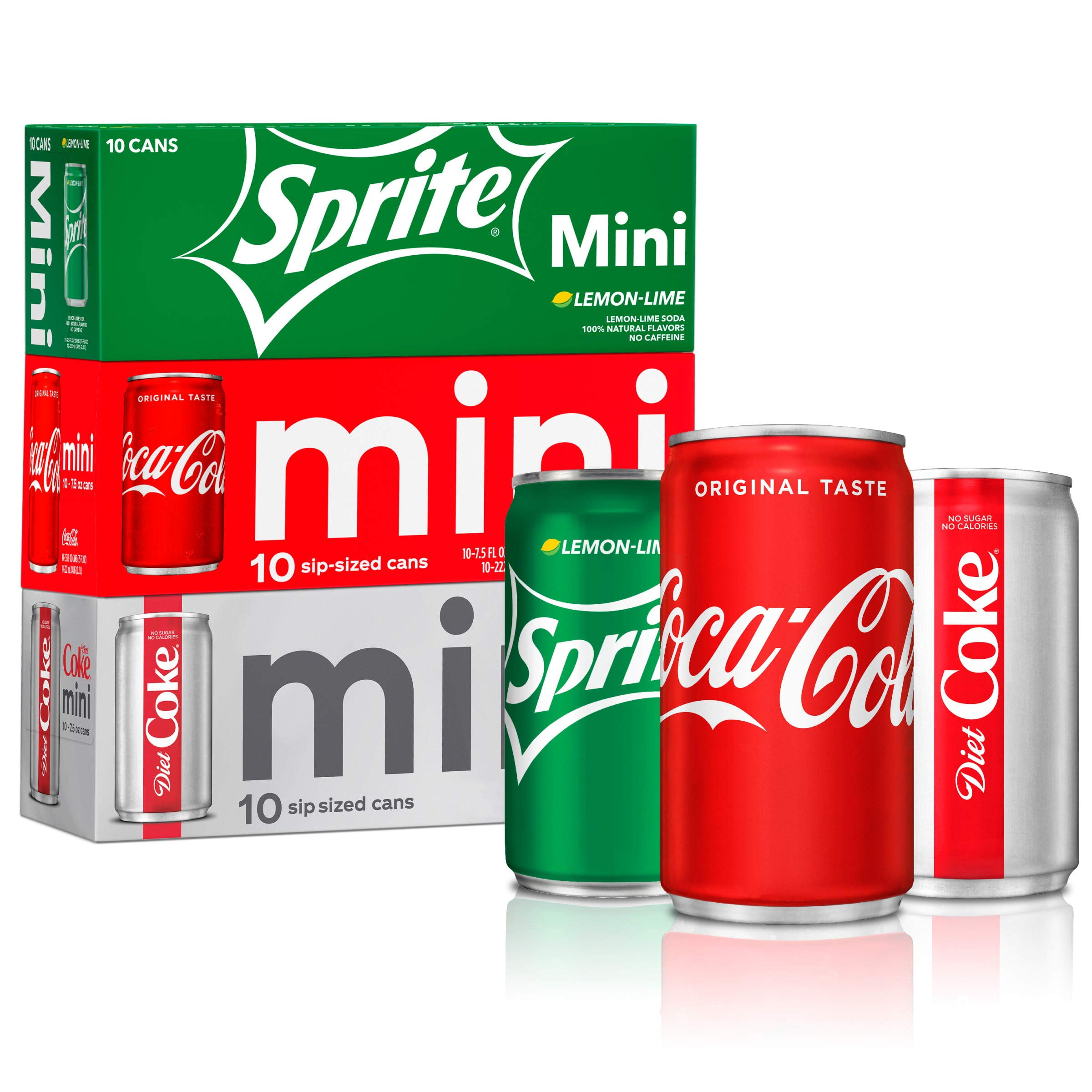 Pack of 2 - Coca-Cola Mini Can Variety Pack, 7.5 Fl Oz, Pack Of 30 (10 ...