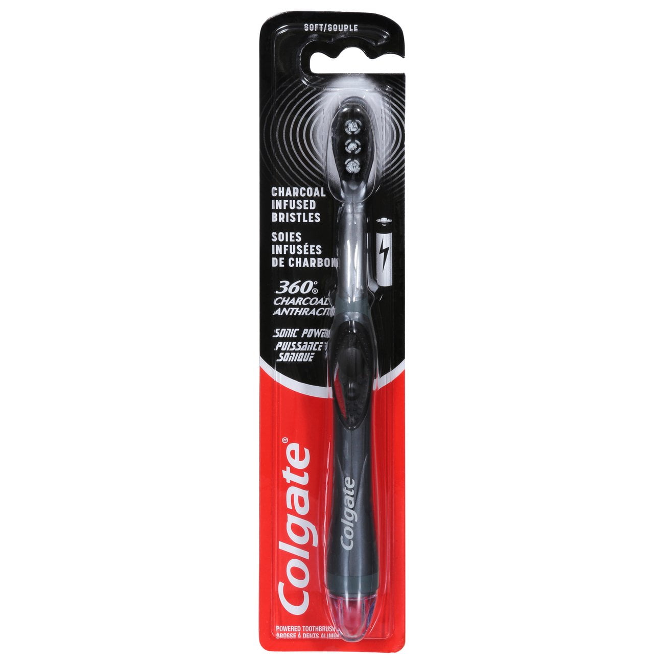 Pack of 2 Colgate 360 Charcoal Sonic Power Toothbrush - Soft, Each ...