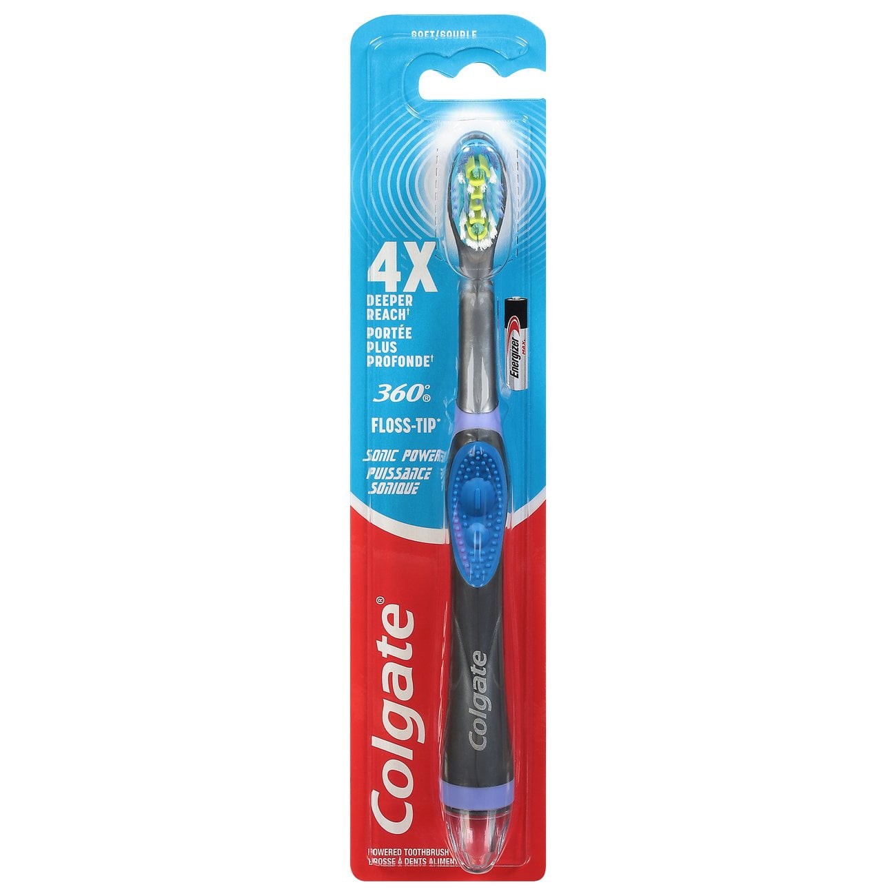 Pack of 2 Colgate 360 Floss Battery Powered Toothbrush, Each (Package ...