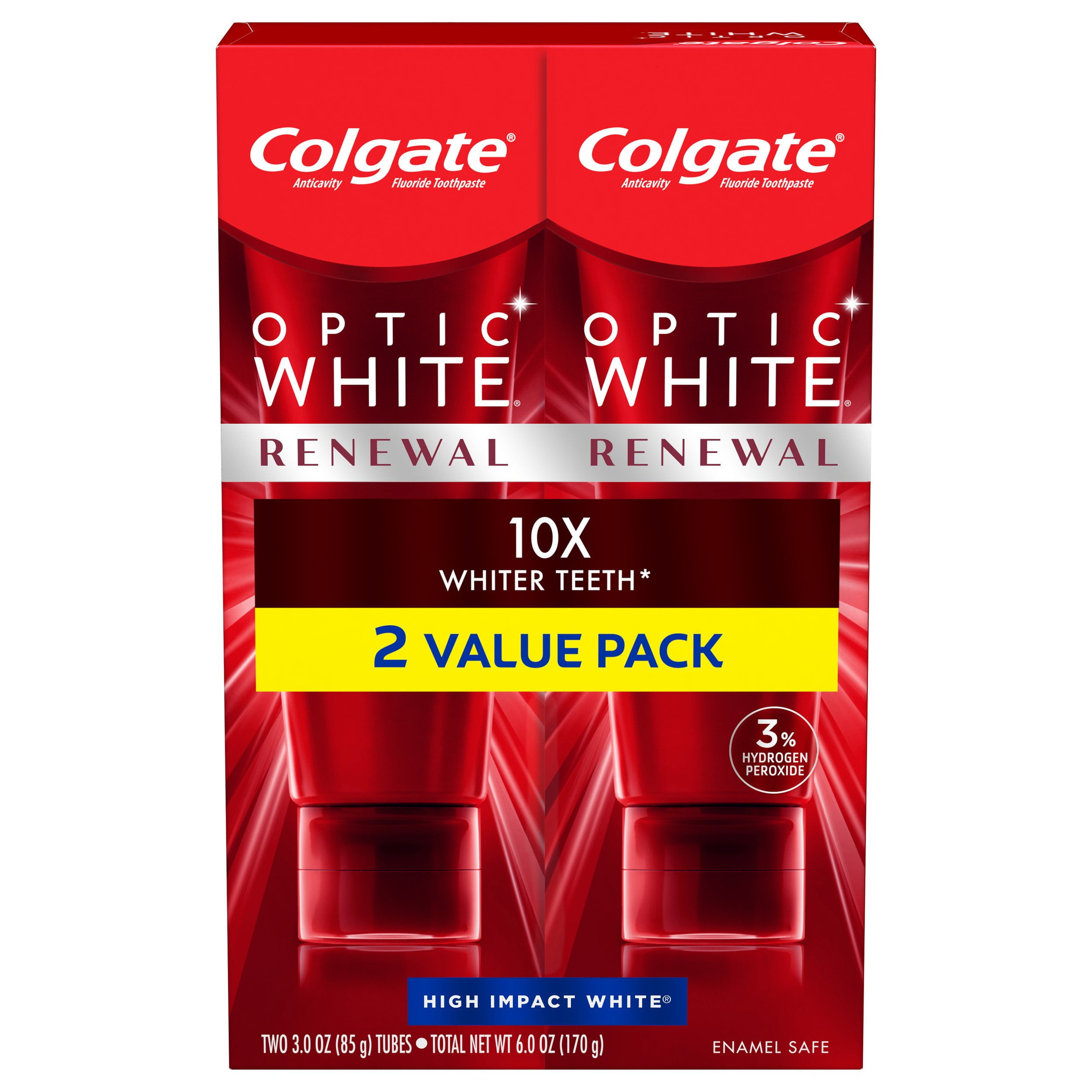 Pack of 2 Colgate Optic White Renewal Anticavity Toothpaste - High ...