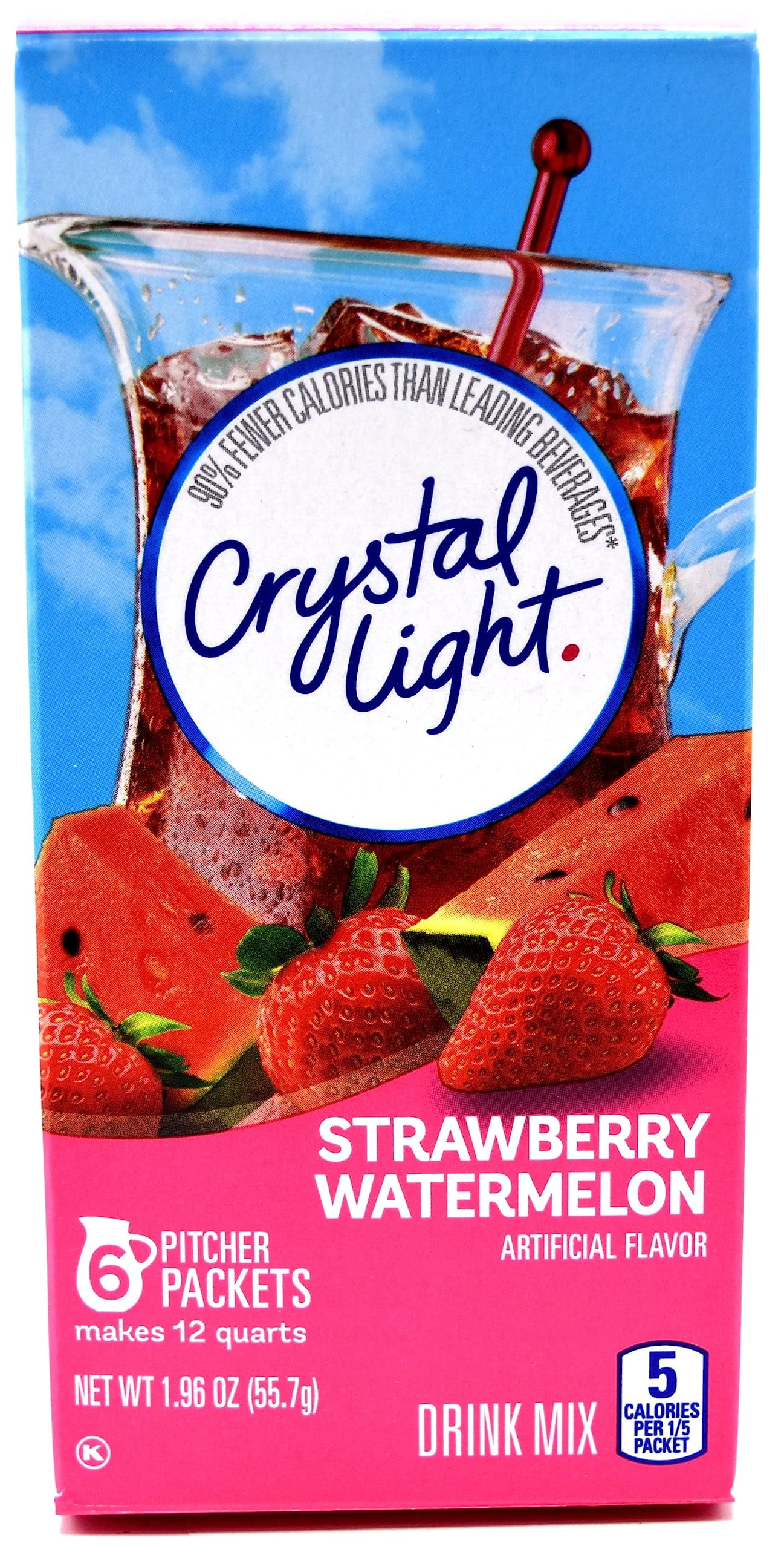 Pack of 2 - Crystal Light Strawberry Watermelon - 12 Quarts, 1.96 Oz ...