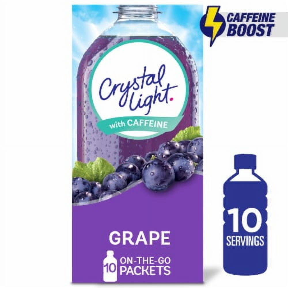 Pack of 2 - Crystal Light Zero Sugar Caffeinated Grape Drink Mix ...