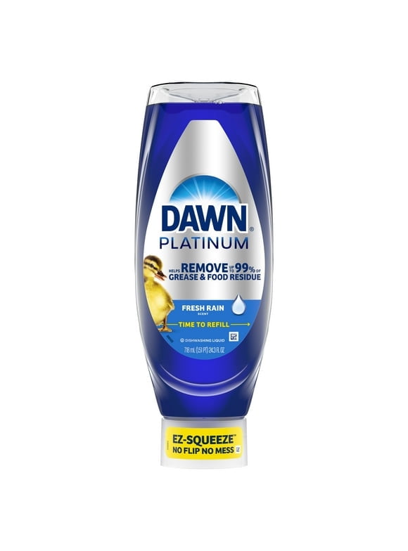 Pack of 2 Dawn EZ-Squeeze Platinum Liquid Dish Soap, Refreshing Rain ...