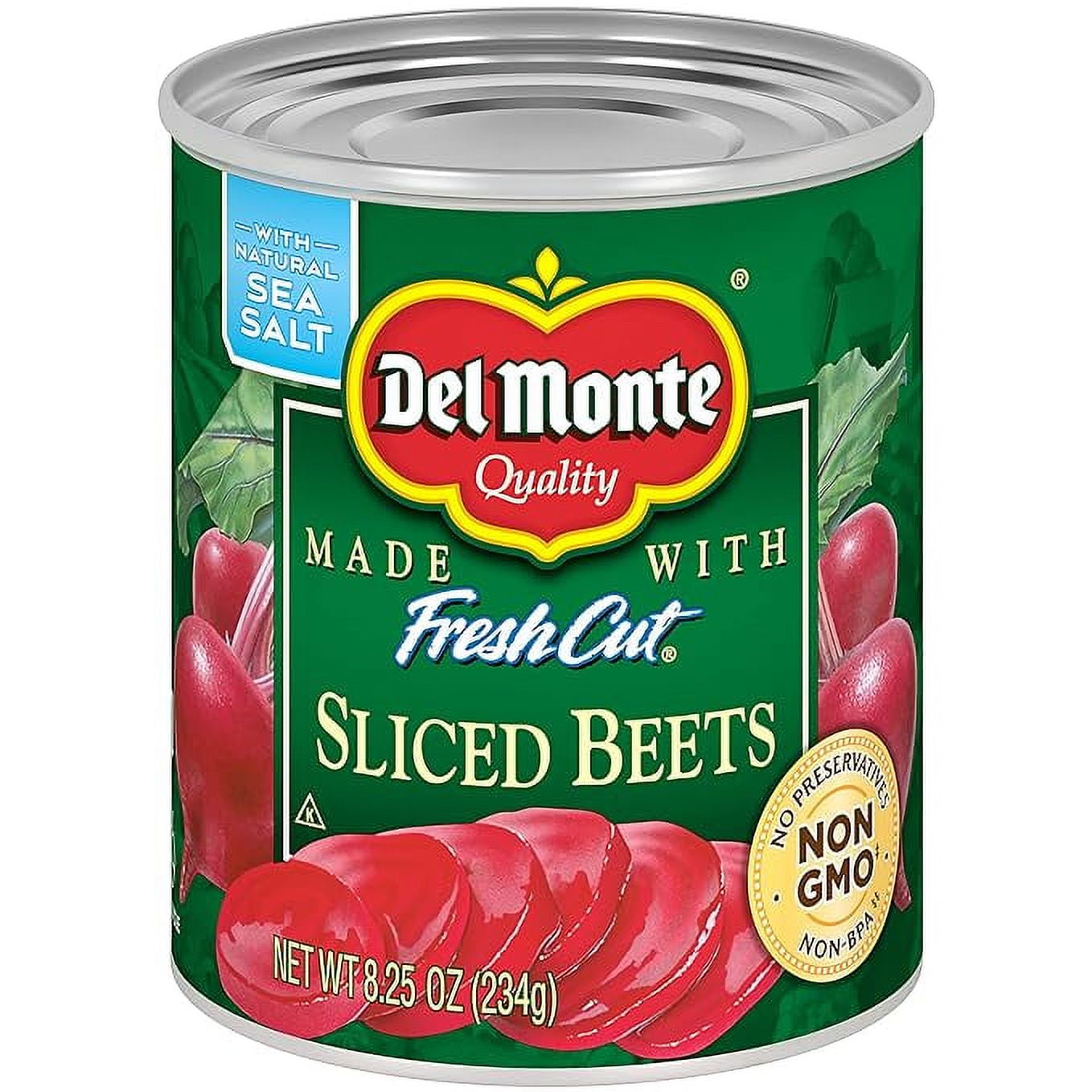 Pack of 2 Del Monte Canned Fresh Cut Sliced Beets with Natural Sea Salt ...