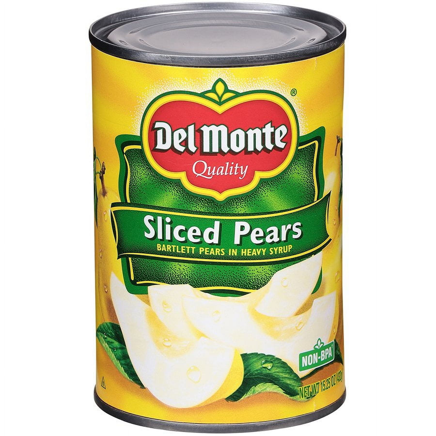 Pack of 2 Del Monte Sliced Pears in Heavy Syrup, 15.25 oz (Package May ...