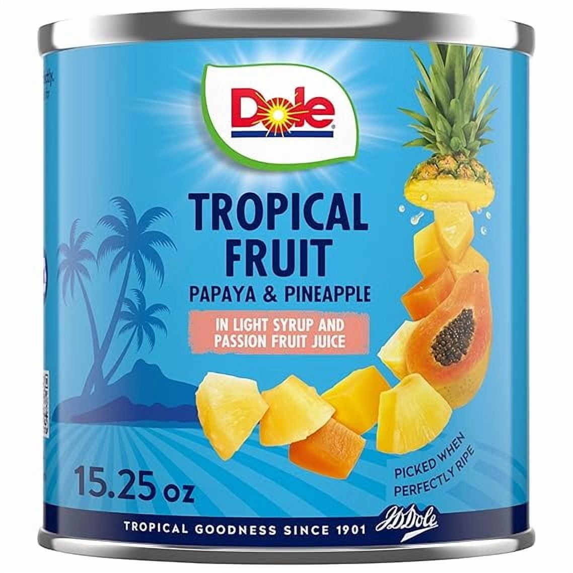 (Pack of 2) Dole Canned Mixed Tropical Fruit (Pineapple & Papaya) in ...