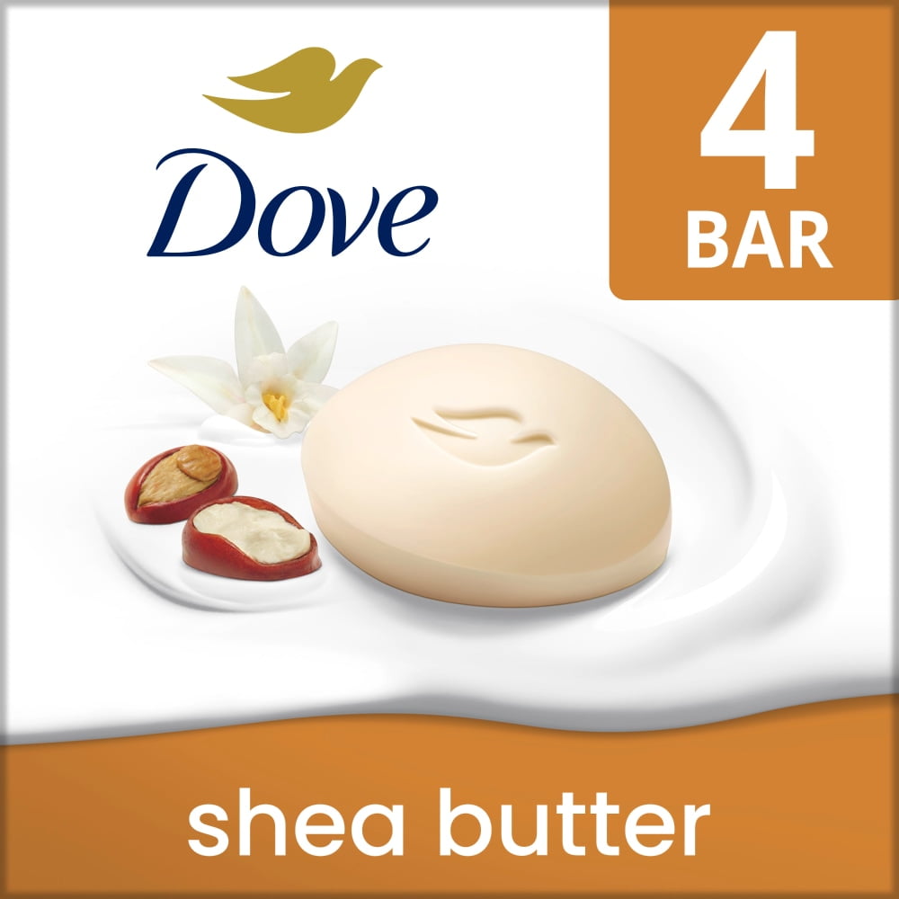 Pack of 2 Dove Beauty Bar Soap for Nourished, Radiant Skin Shea Butter ...
