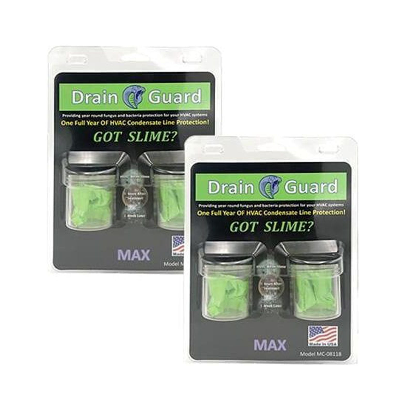 Pack of (2) Drain Guard MAX Replacement (4) Cartridges Total # MC-08118 ...