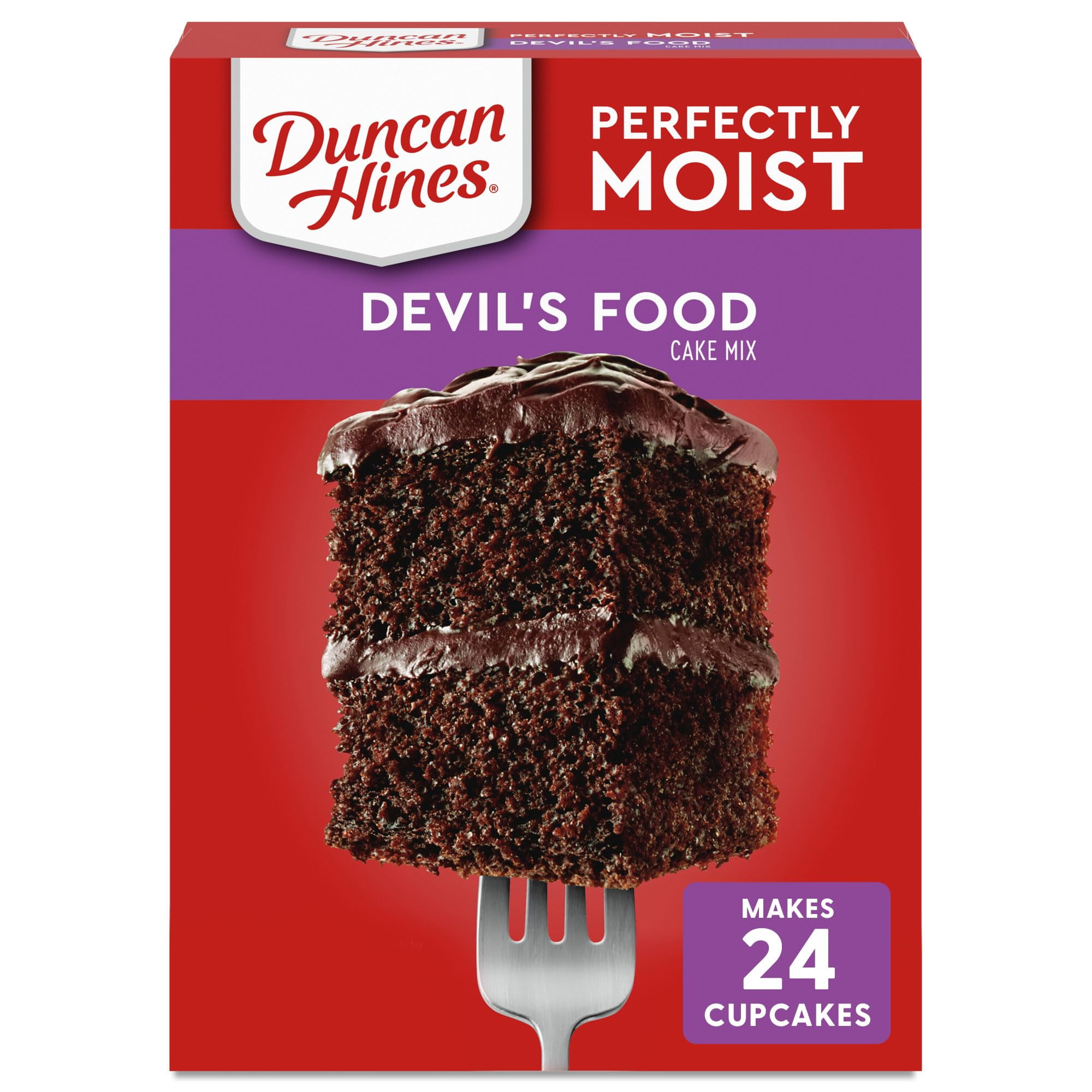 Pack of 2 - Duncan Hines Classic Cake Mix, Devils Food, 15.25 Oz ...