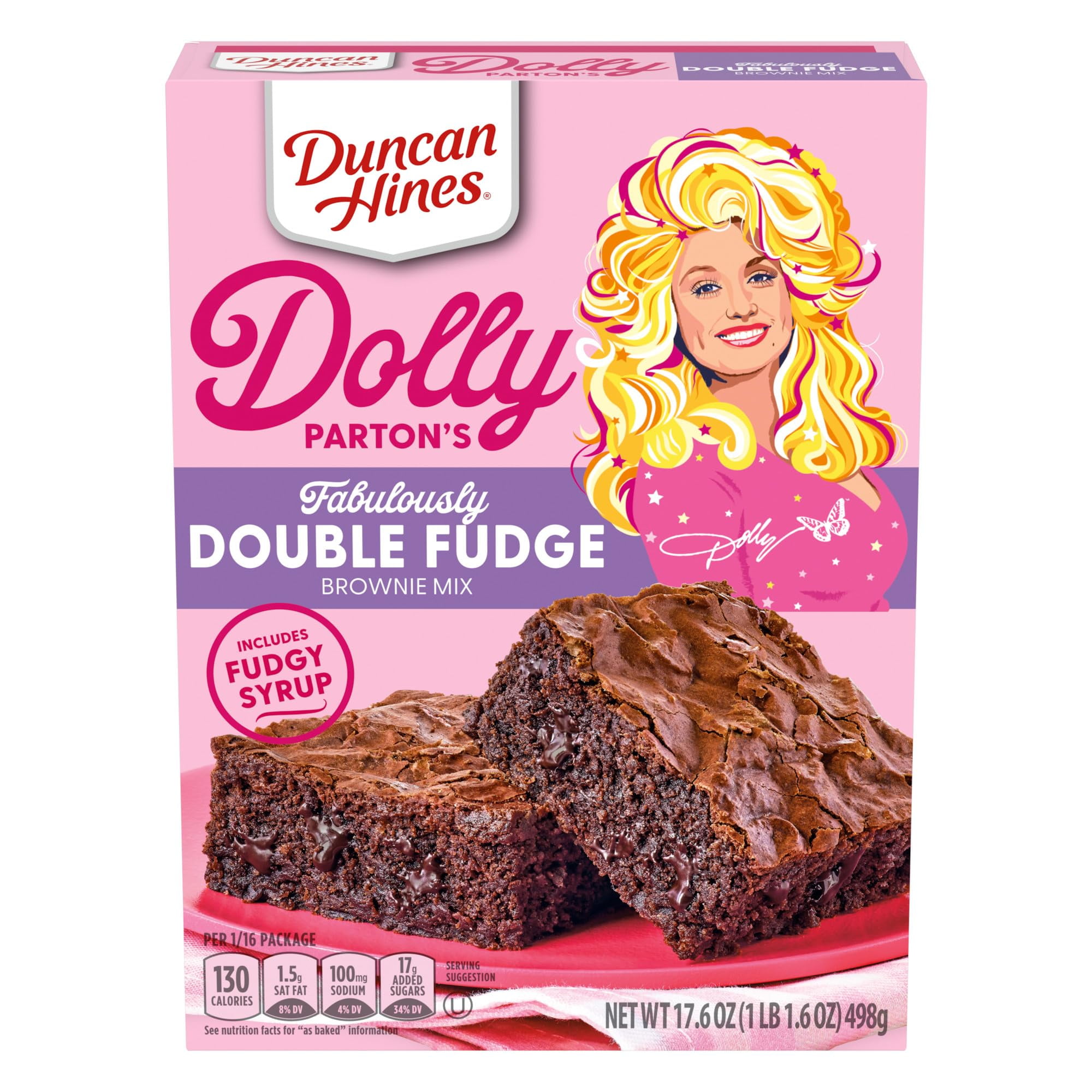 Duncan Hines Dolly Partons Fabulously Double Fudge Brownie Mix, 17.6 Oz ...