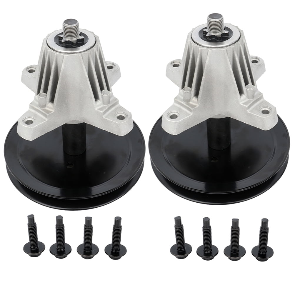 Pack of 2 ECCPP Spindle Assembly w/PULLEY BOLT Lawn Mower Spindles Replaces for Troy Bilt for ...