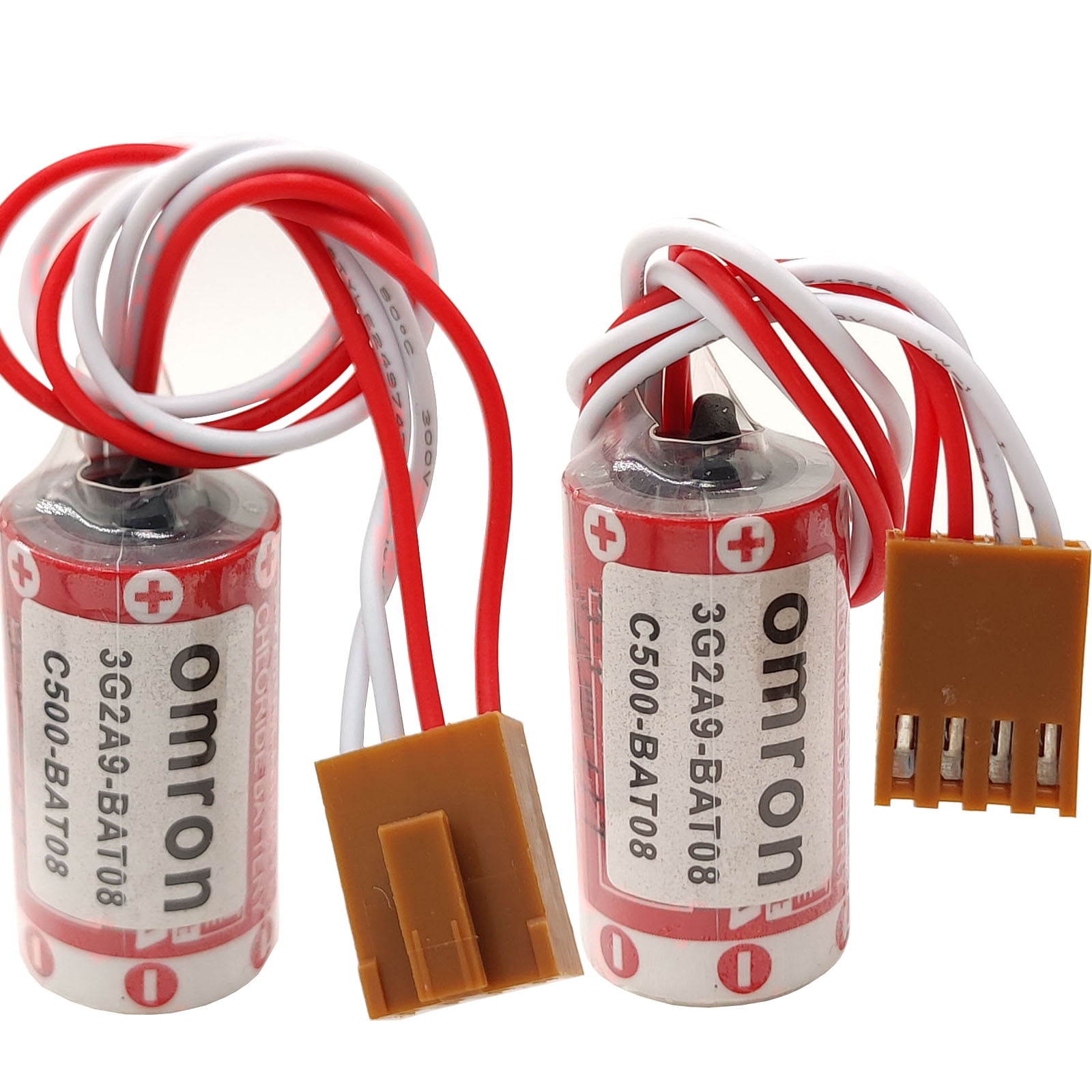 Pack of 2) ER17/33 (2/3A 3.6V) PLC Battery with Plug for Omron 3G2A9 ...