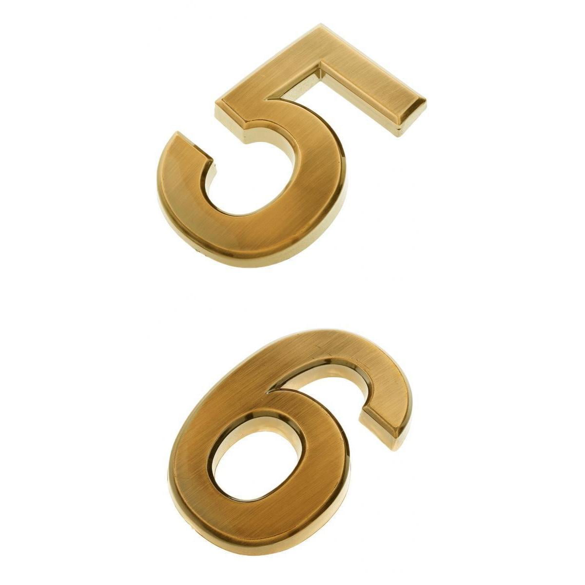 Pack Of 2 Elegant Sticky Door Address Numbers Signs Numeric Self