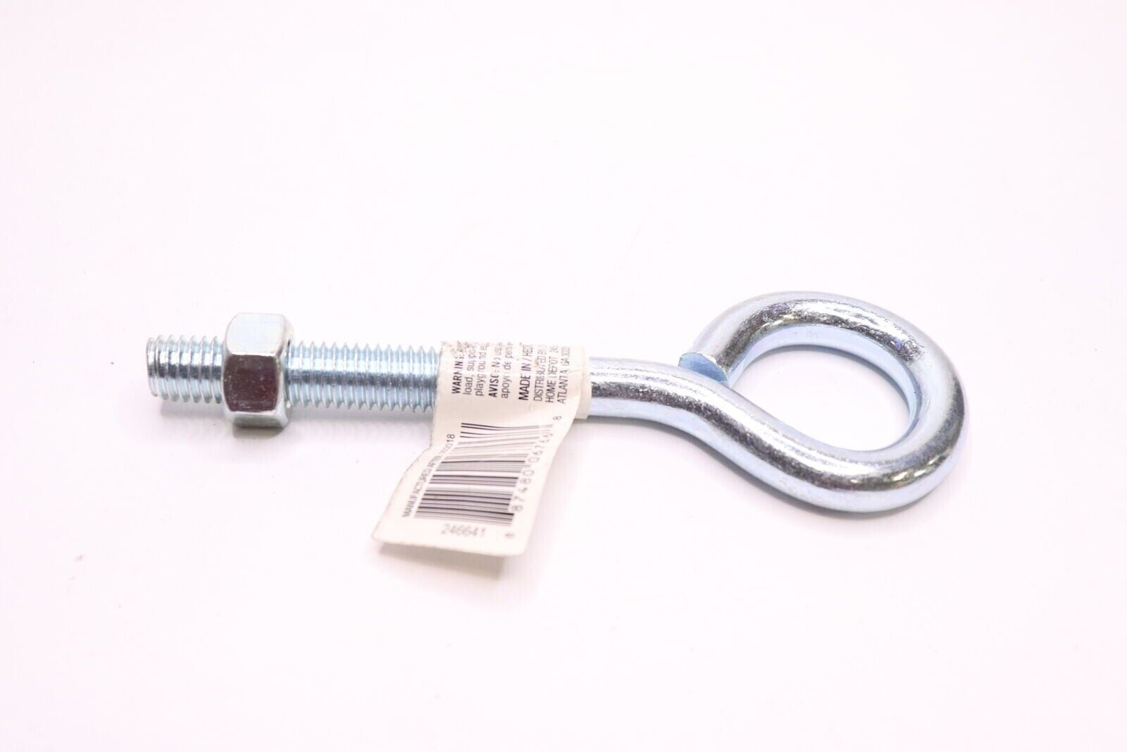 Pack of 2 Everbilt Hardware Eye Bolt with Nut Zinc-Plated Steel 1/2-In ...