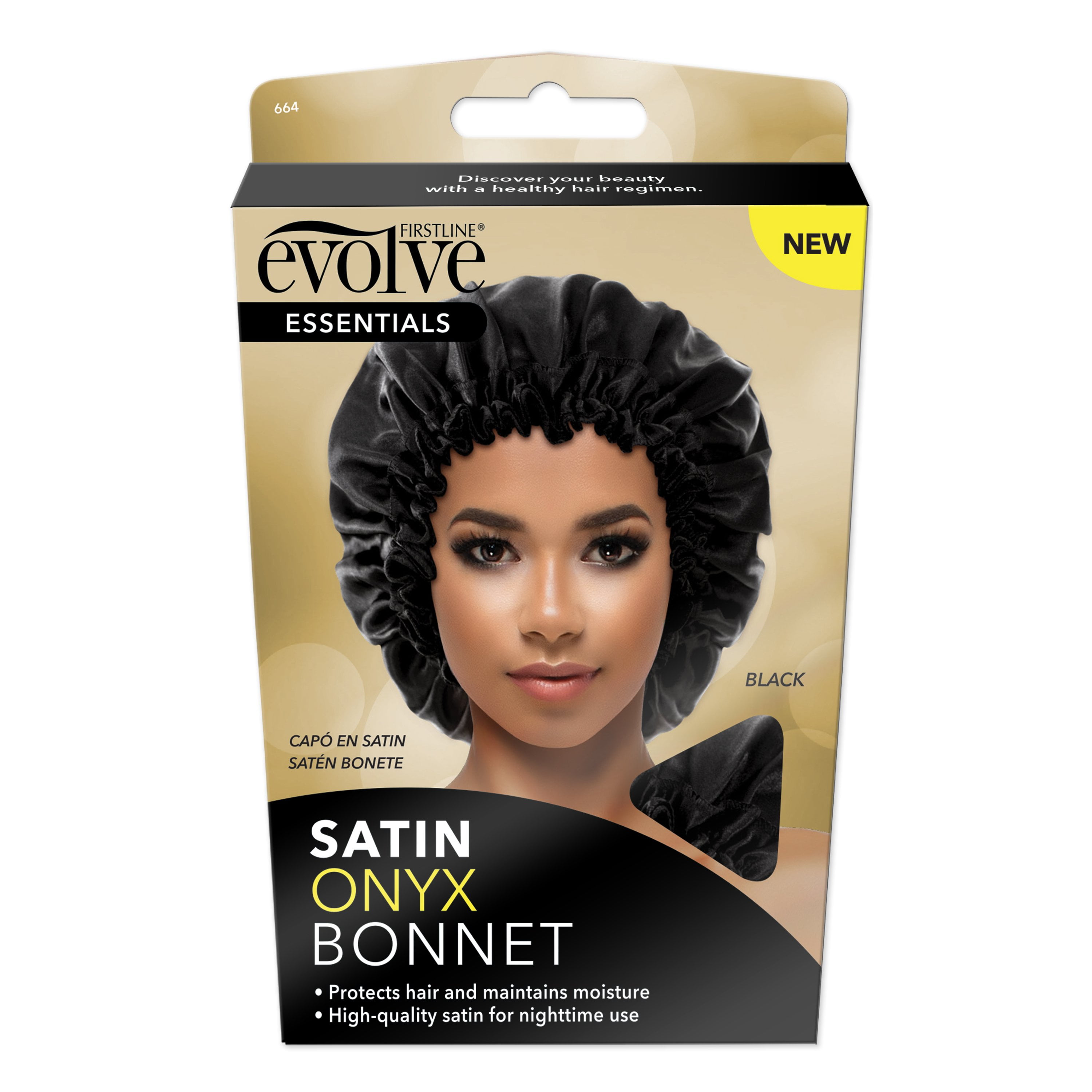 Pack of 2 Evolve Satin Bonnet - Onyx, Each (Package May Vary) - Walmart.com