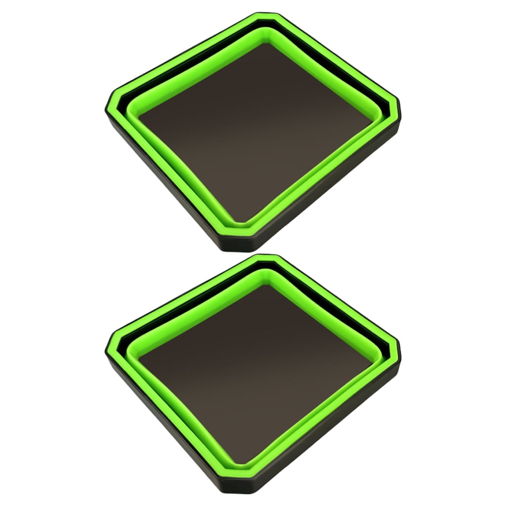 Pack of 2 Foldable Magnetic Silicone Small Metal Parts Tray Tool ...