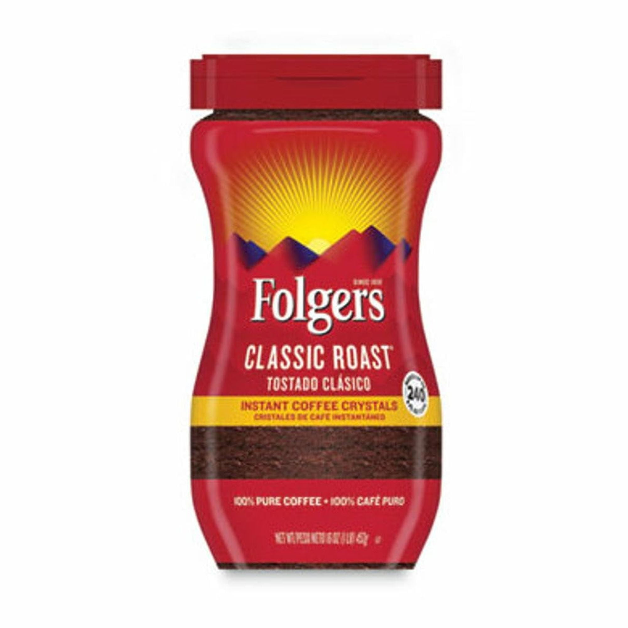 Pack of 2 - Folgers Instant Coffee Crystals, Classic Roast, 16 Ounce - Walmart.com