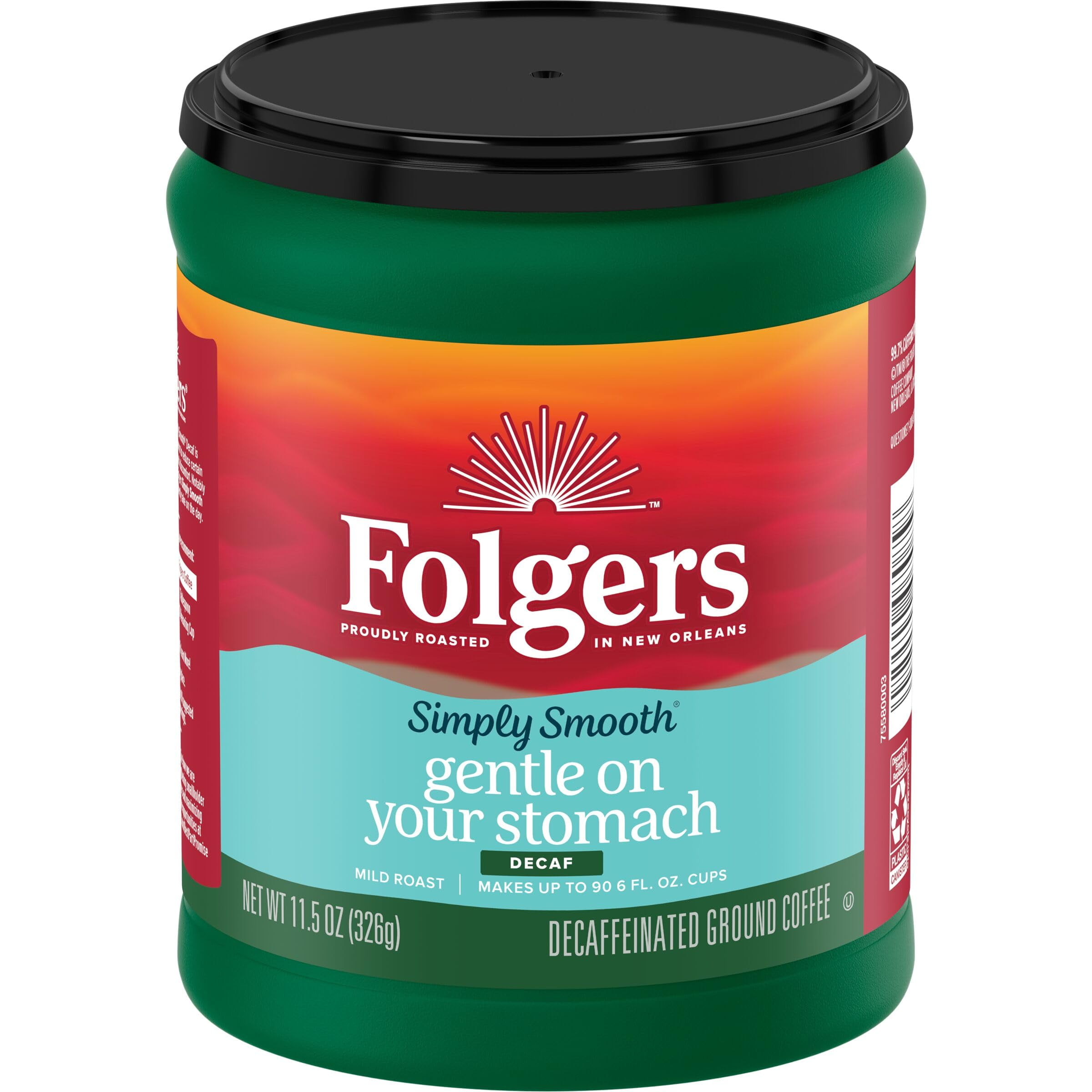 Pack of 2 - Folgers Simply Smooth Decaf Coffee, 11.5 Ounce - Walmart.com