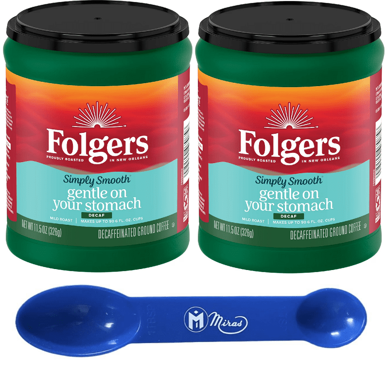 (Pack of 2) Folgers Simply Smooth Decaf Ground Coffee, 11.5 oz ...