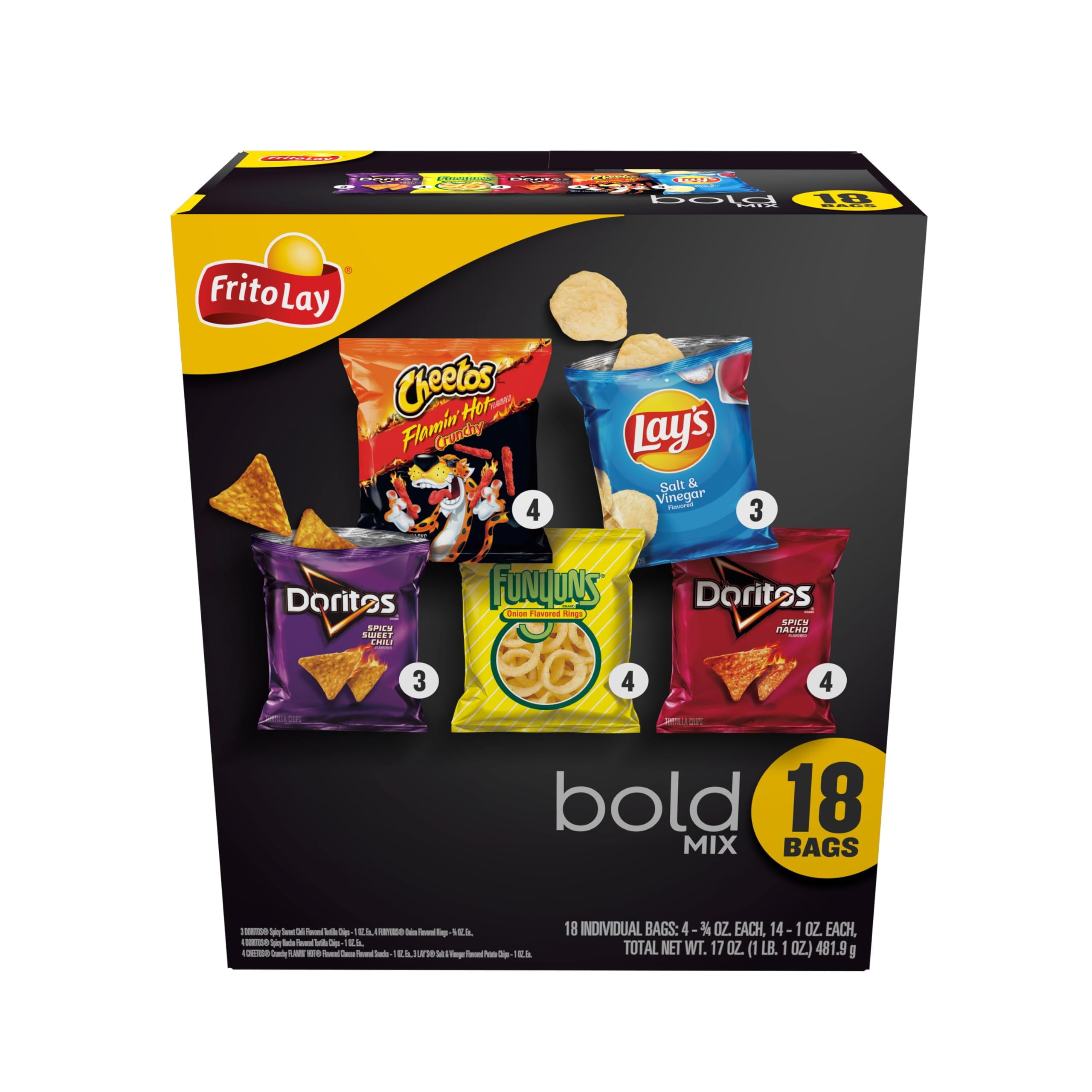 Pack of 2 - Frito-Lay Bold Mix Variety Pack Box 18Ct - Walmart.com