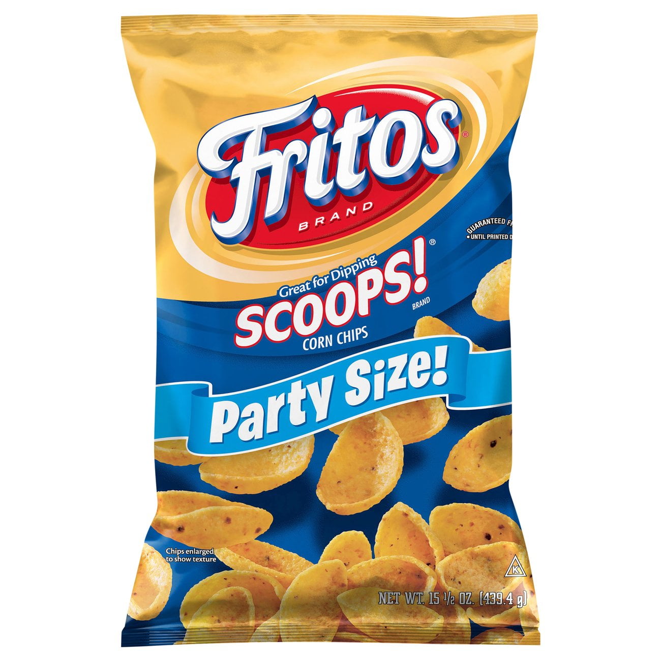 Pack of 2 Fritos Scoops! Corn Chips - Party Size, 15.5 oz (Package May ...