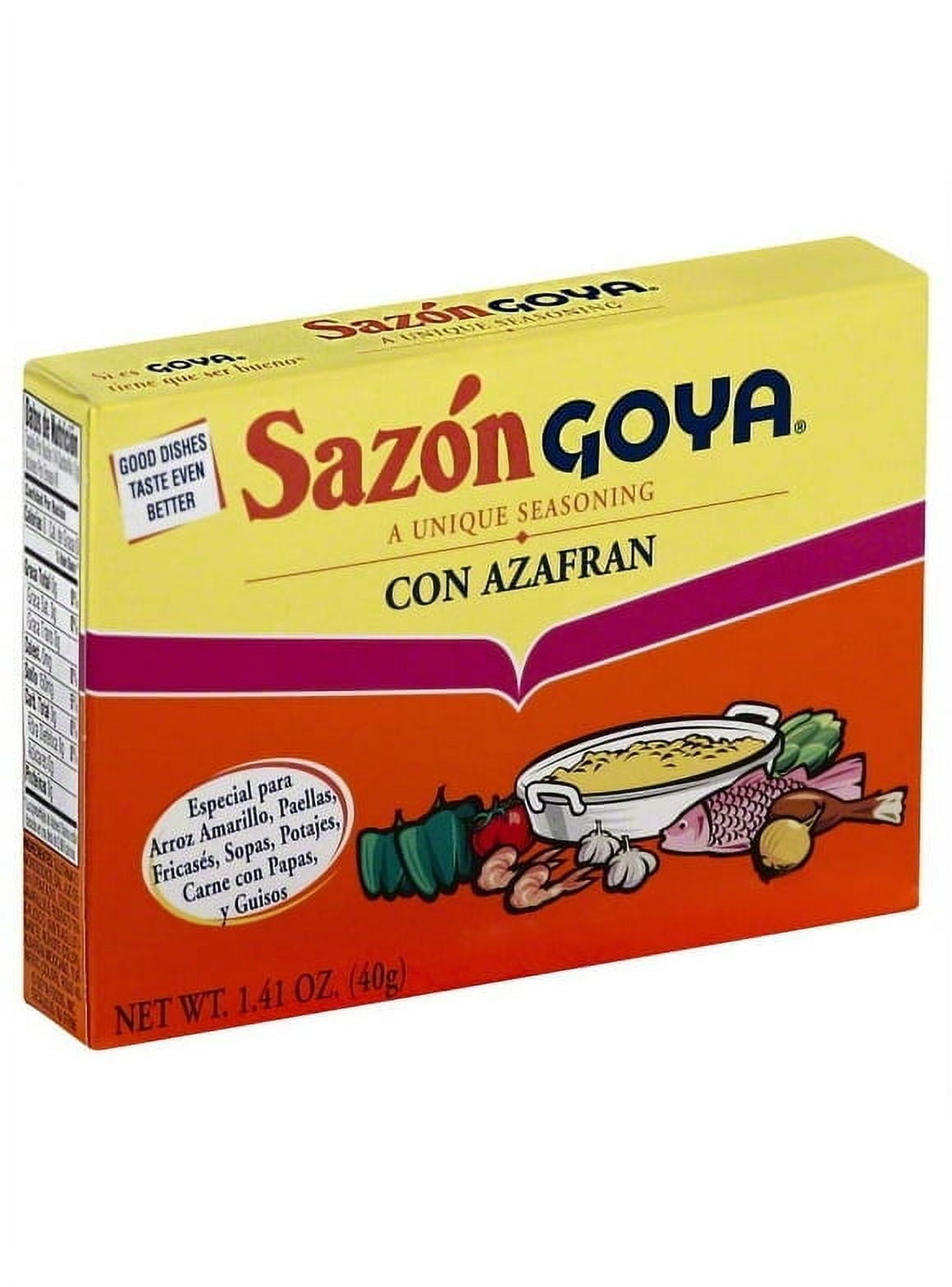 Pack of 2 GOYA Sazon Azafran Seasoning 1.41 Oz - Walmart.com