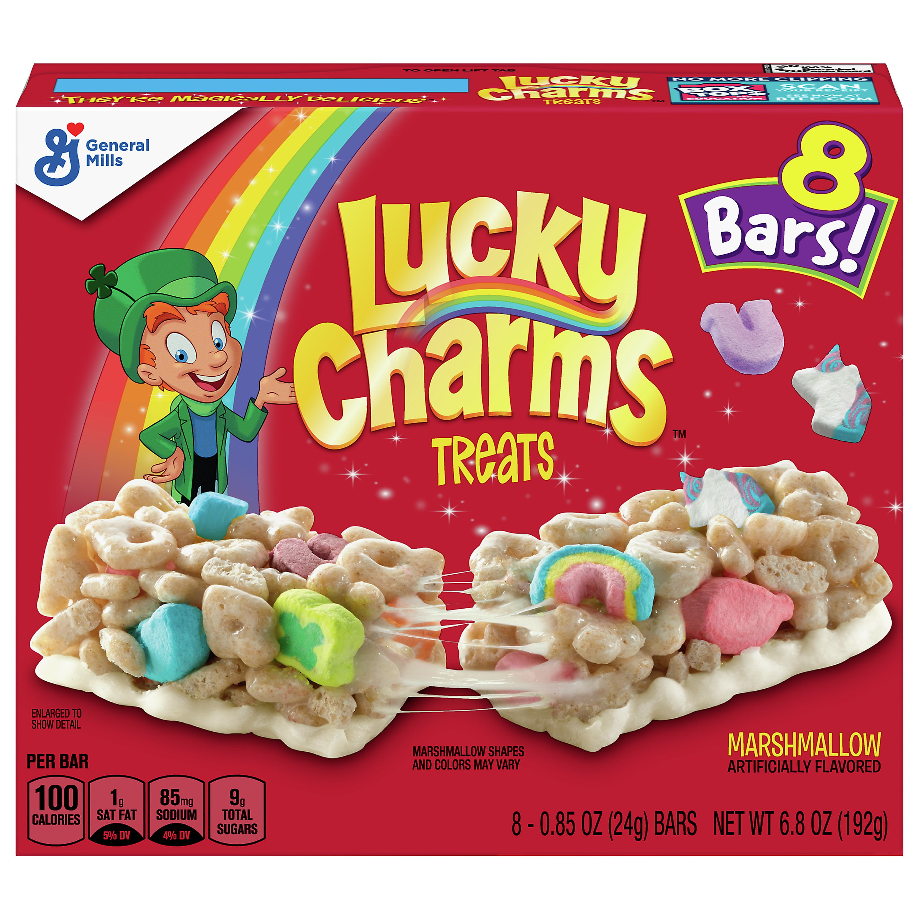 Pack of 2 General Mills Lucky Charms Treats Bars, 8 ct (Package May ...