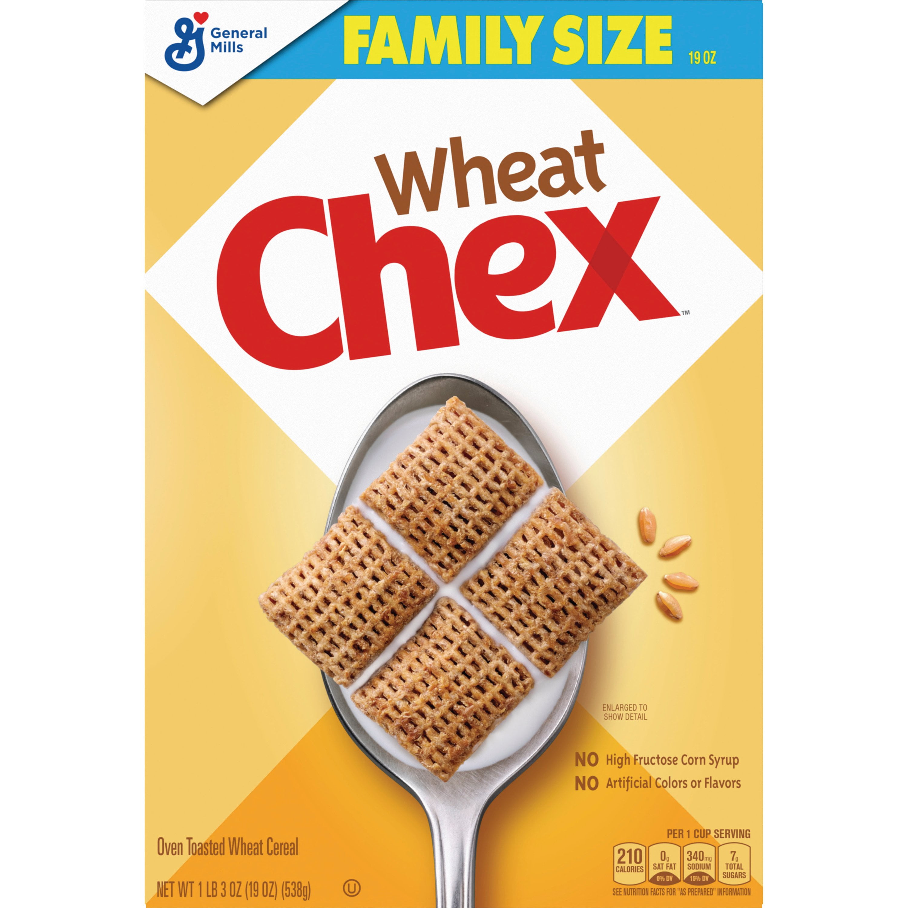 General Mills Wheat Chex Cereal Family Size 19 oz Pack of 2 - Walmart.com