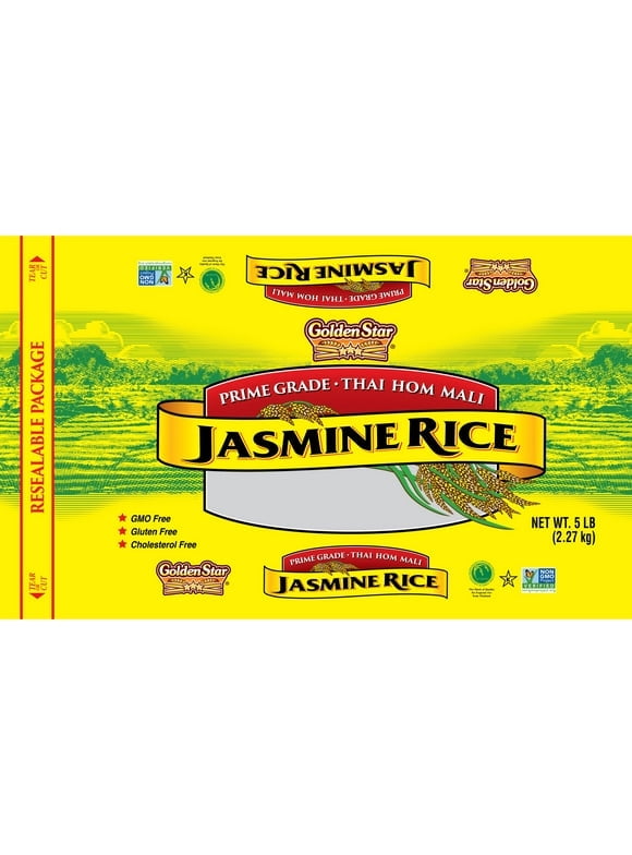 Pack of 2 Golden Star Thai Hom Mali Jasmine Rice, 5 lbs - Walmart.com