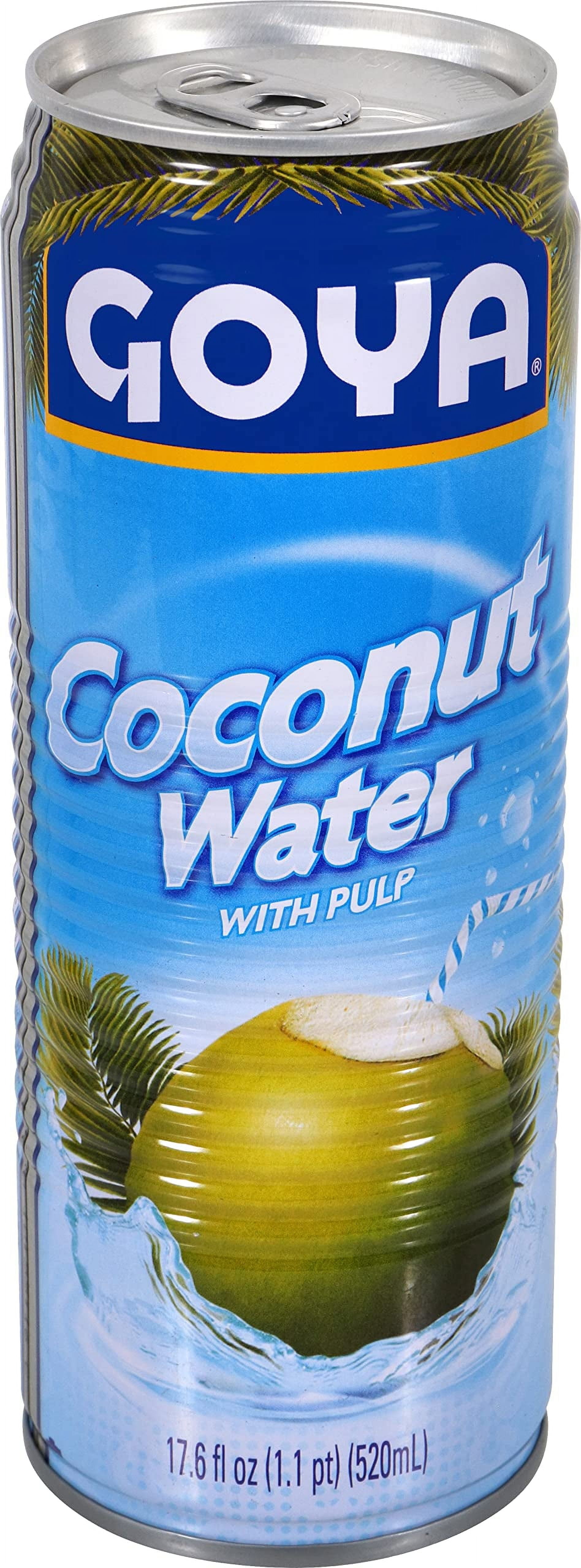 Pack of 2 - Goya Coconut Water With Pulp, 17.6 Fl Oz Can Packaging May ...