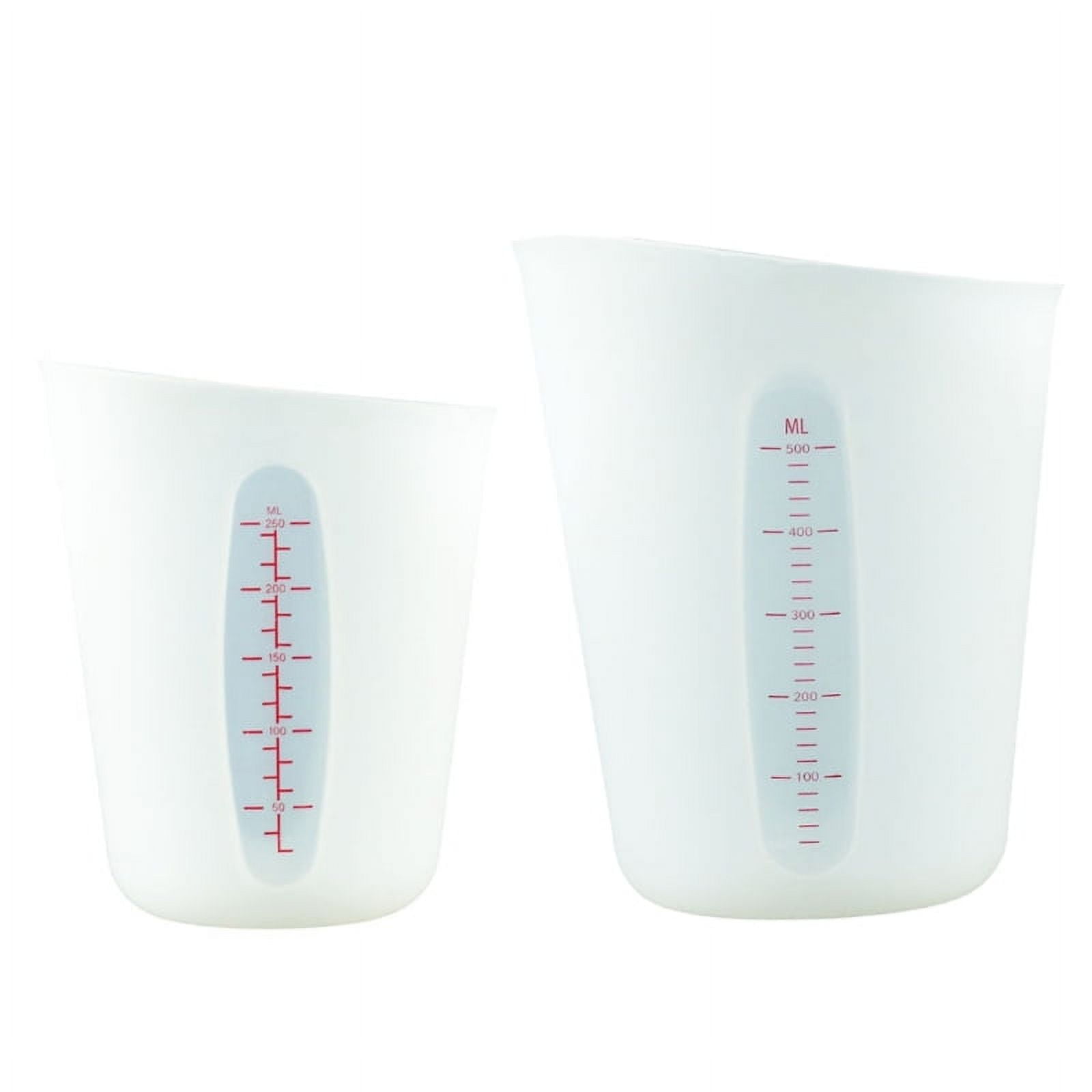 Pack of 2 Graduated Imprinted Measuring Cups 250ml and 500ml Capacity ...