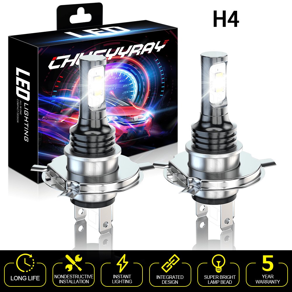 Pack of 2 H4 9003 LED Headlight Bulbs Conversion Kit Replacement of ...