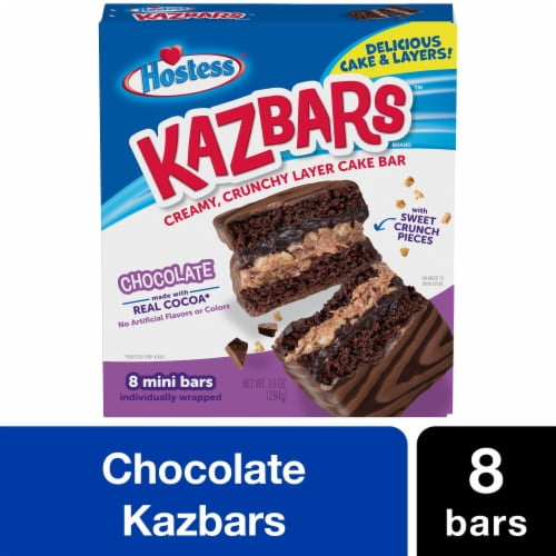 Pack of 2 - HOSTESS Chocolate KAZBARS Creamy and Crunchy Layer Bar ...