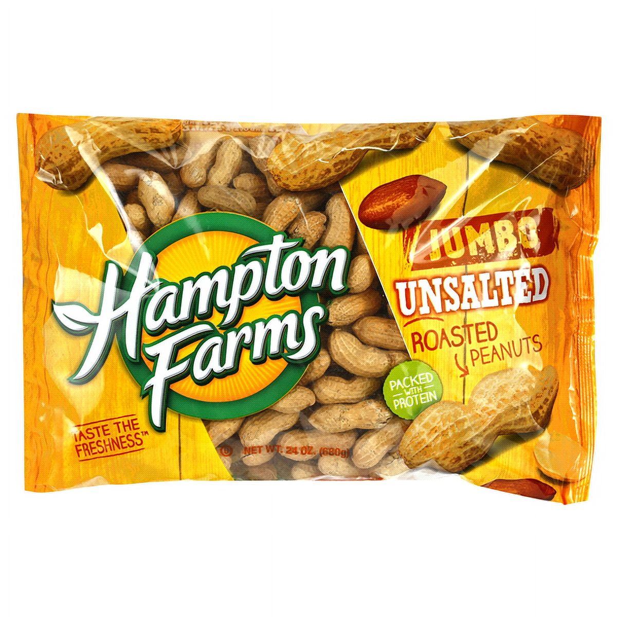 Pack of 2 Hampton Farms Unsalted Jumbo Peanuts, 24 oz - Walmart.com