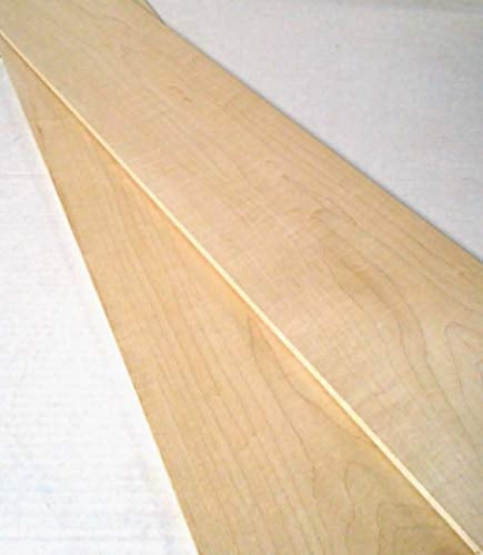 Pack of 2 Hard Maple 1/4" Thick, Up to 7" Wide, 24" Long. You Choose ...