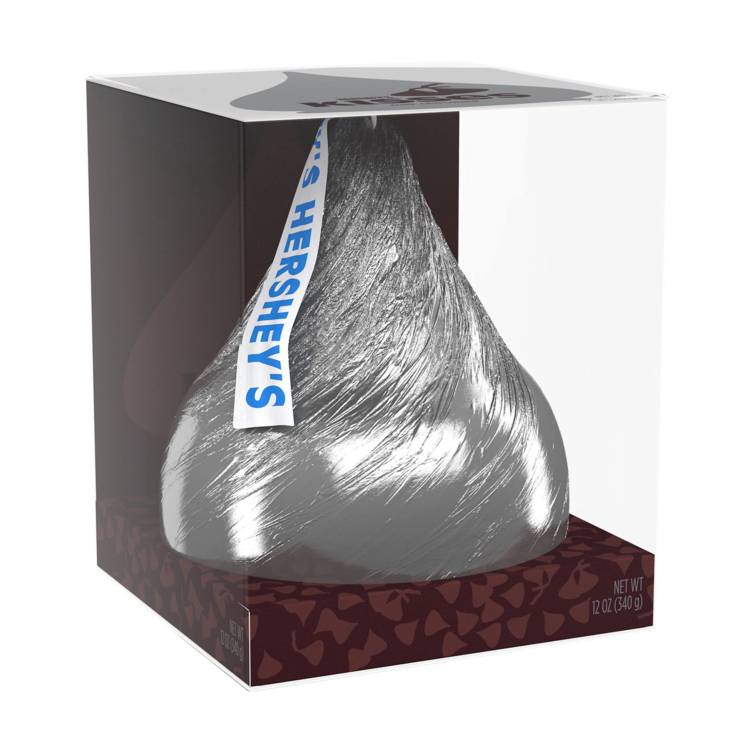 Pack of 2 - Hersheys Kisses Solid Milk Chocolate Candy Gift Box, 12 Oz ...