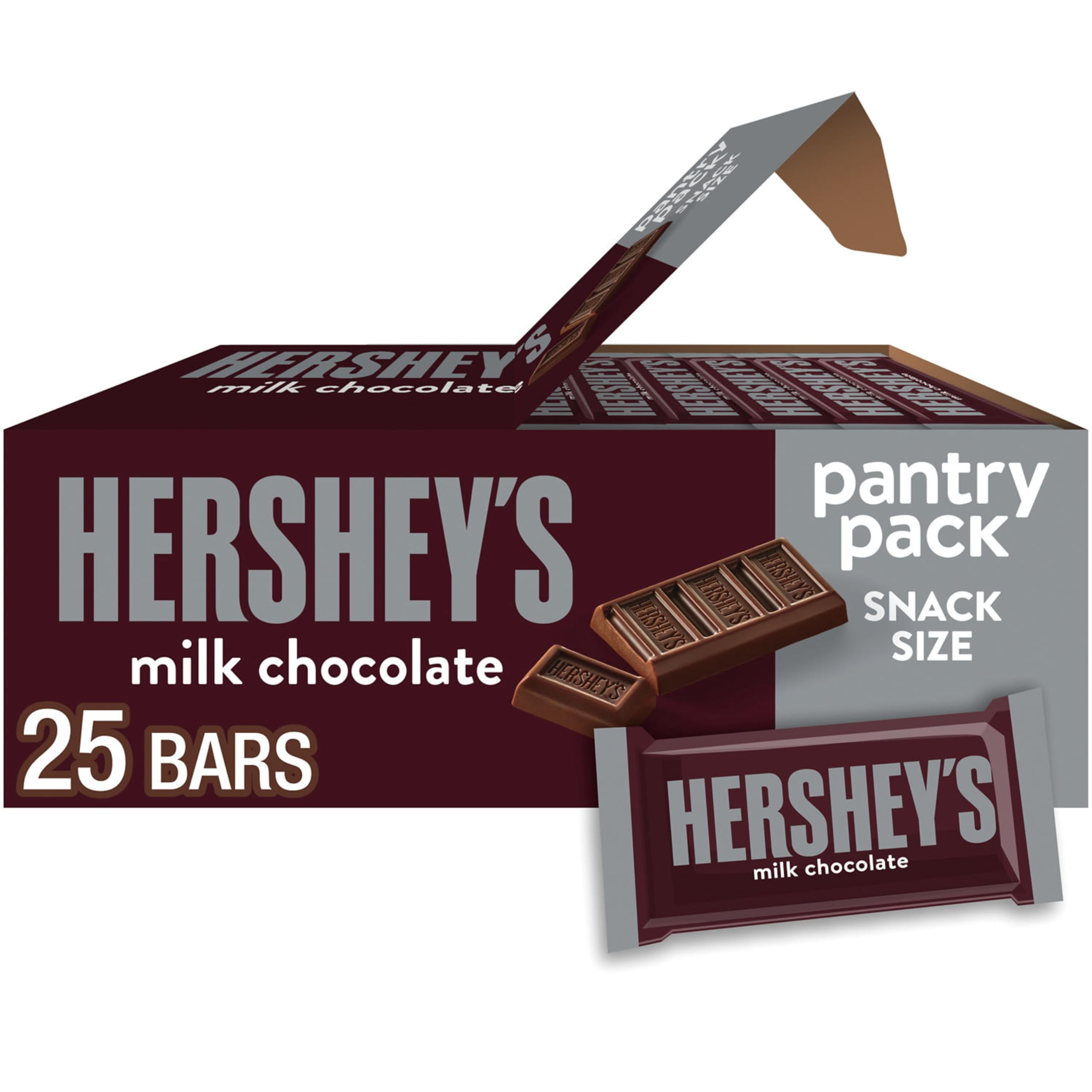 Pack of 2 - Hersheys Milk Chocolate Snack Size, Candy Bars, 11.25 Oz ...
