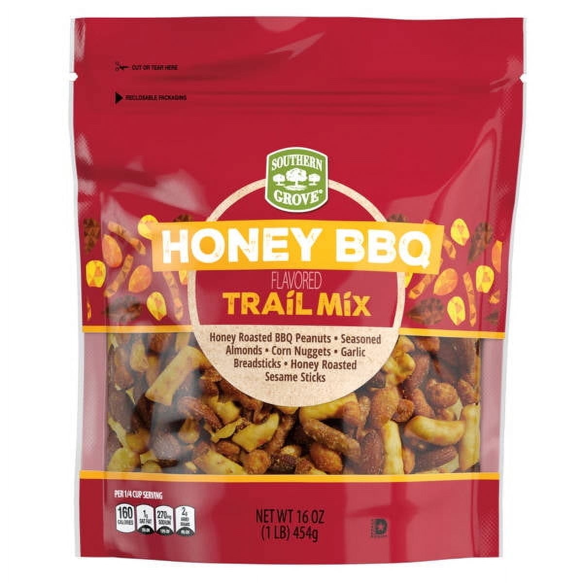 Southern Grove Honey BBQ Flavored Trail Mix, 16 oz - Pack of 2 ...