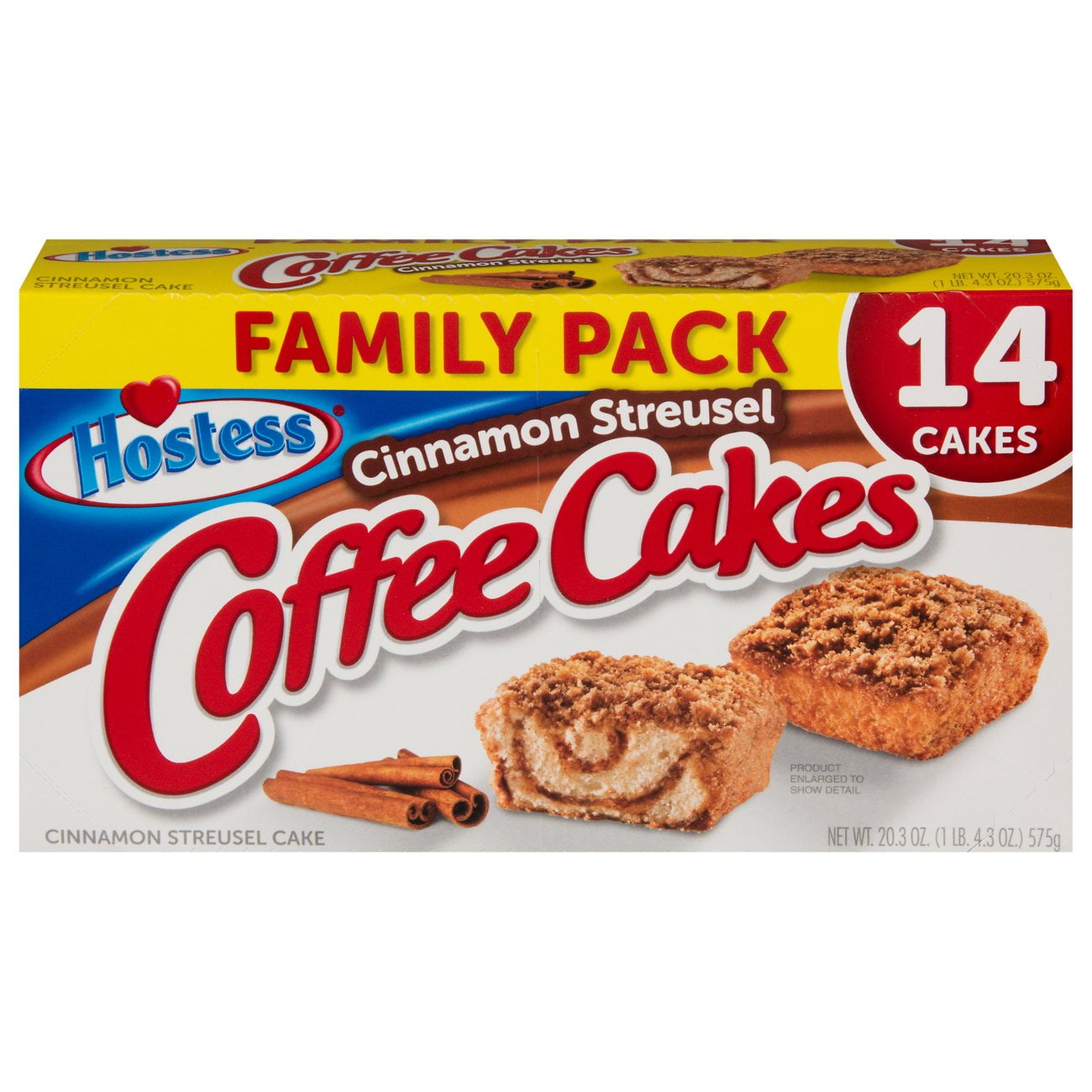 Pack of 2 Hostess Cinnamon Streusel Coffee Cakes Family Pack, 14 ct ...
