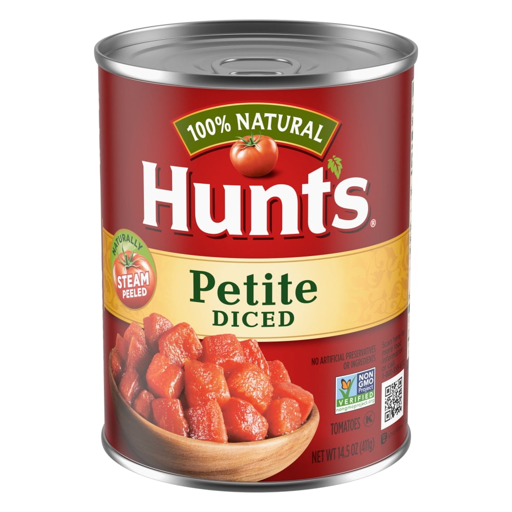 Pack of 2 Hunts Petite Diced Tomatoes, 14.5 OZ for Kitchen - Walmart ...