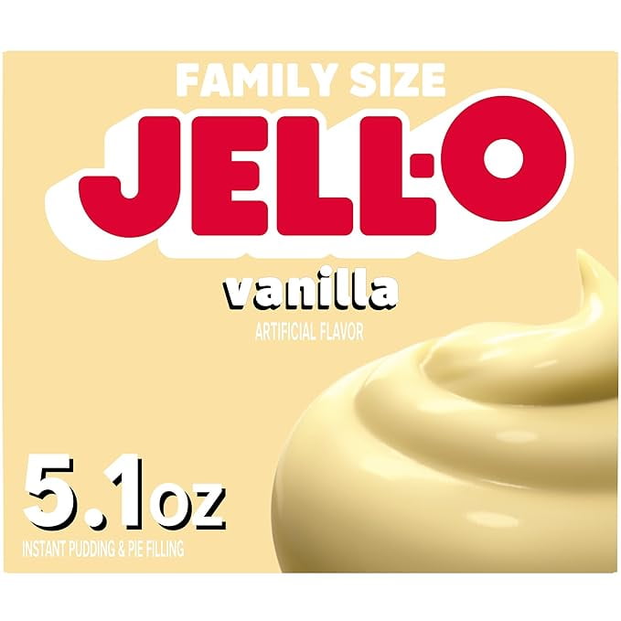 (Pack of 2) Jell-O Instant Pudding & Pie Filling, Vanilla, 5.1 oz ...