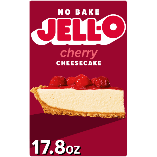 Pack of 2 Jell-O No Bake Cherry Cheesecake Dessert Kit with Cherry ...