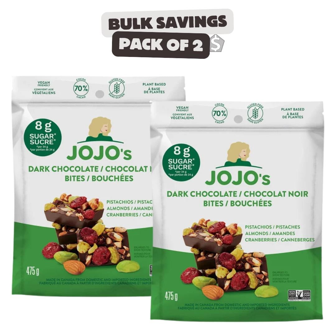 Pack of 2 - Jojo's Dark Chocolate Bites (475 g) each - Walmart.com