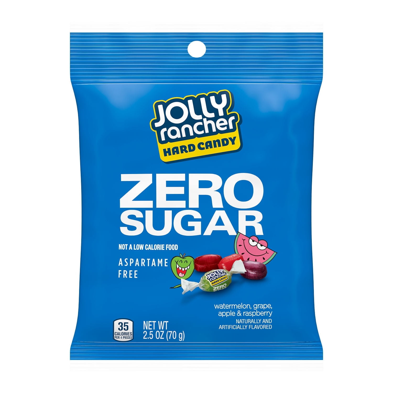 Pack of 2 Jolly Rancher Zero Sugar Assorted Fruit Flavored Hard Candy ...